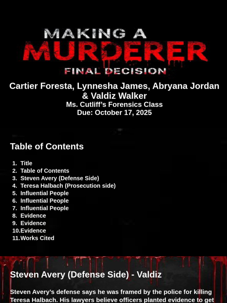 Steven Avery Case: Defense vs. Prosecution | PDF | Steven Avery ...