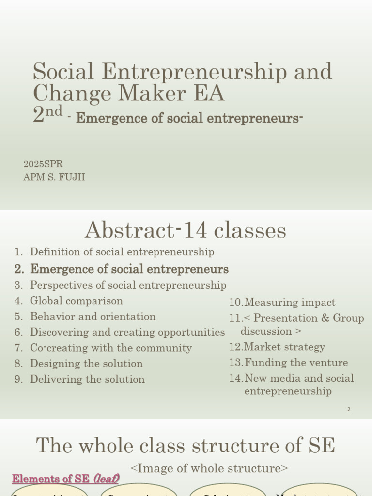 Social Entrepreneurship: Key Concepts & Models | PDF | Entrepreneurship ...