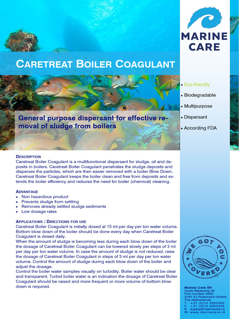 PDS Caretreat Boiler Coagulant | PDF | Water | Boiler