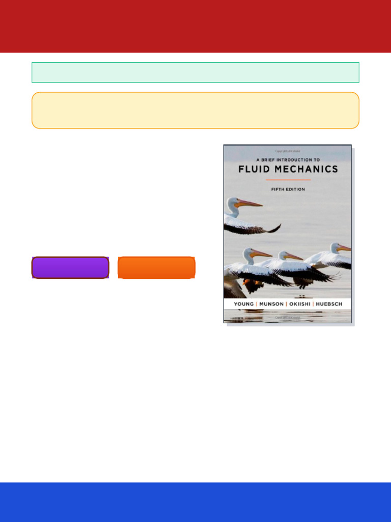 A Brief Introduction to Fluid Mechanics Fifth Edition Donald F. Young ...