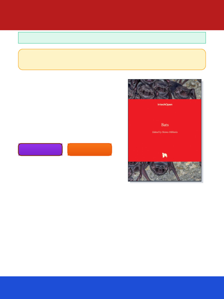 Bats 1st Edition Heimo J. Mikkola (Editor) full ebook access | PDF ...