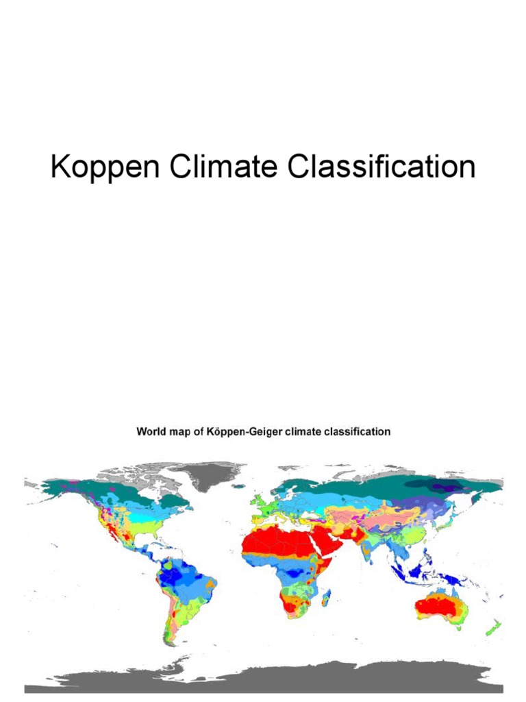 (A) Tropical Koppen Climate Classification | PDF | Seasons | Climatology