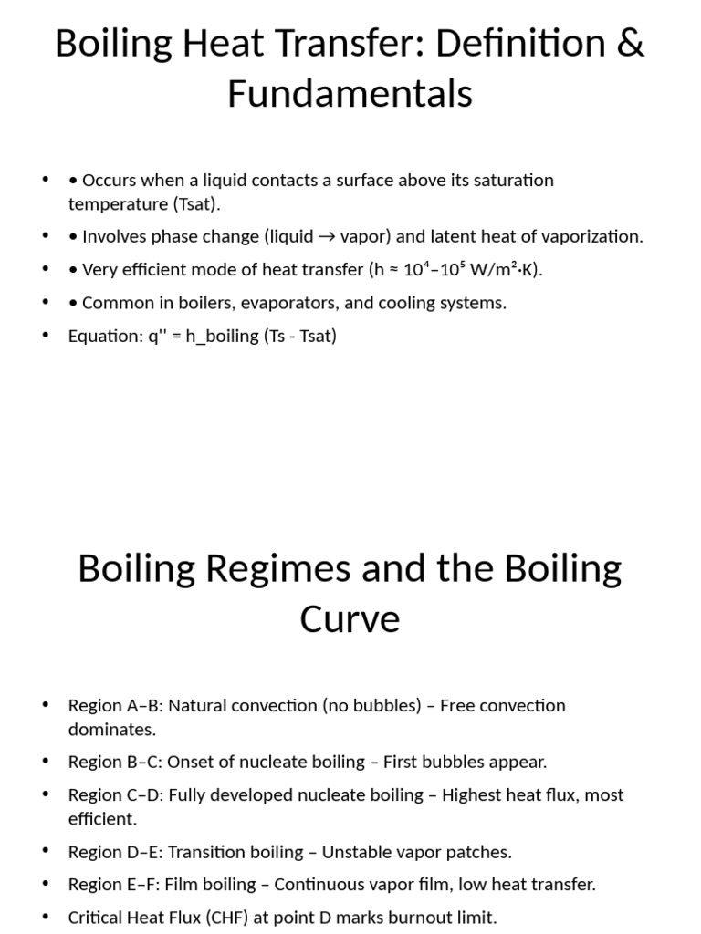 Boiling Heat Transfer Lecture | PDF