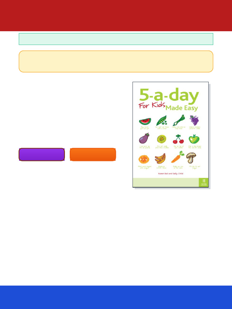 5 A Day For Kids Make Easy Child Ebook Prototype Ebook | PDF | Meal | Lunch