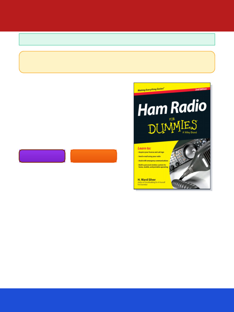 Ham Radio For Dummies 2nd Edition H. Ward Silver ebook high-resolution ...