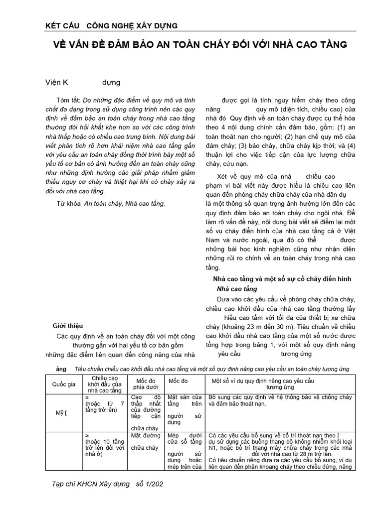 An Toan Nha Cao Tang | PDF