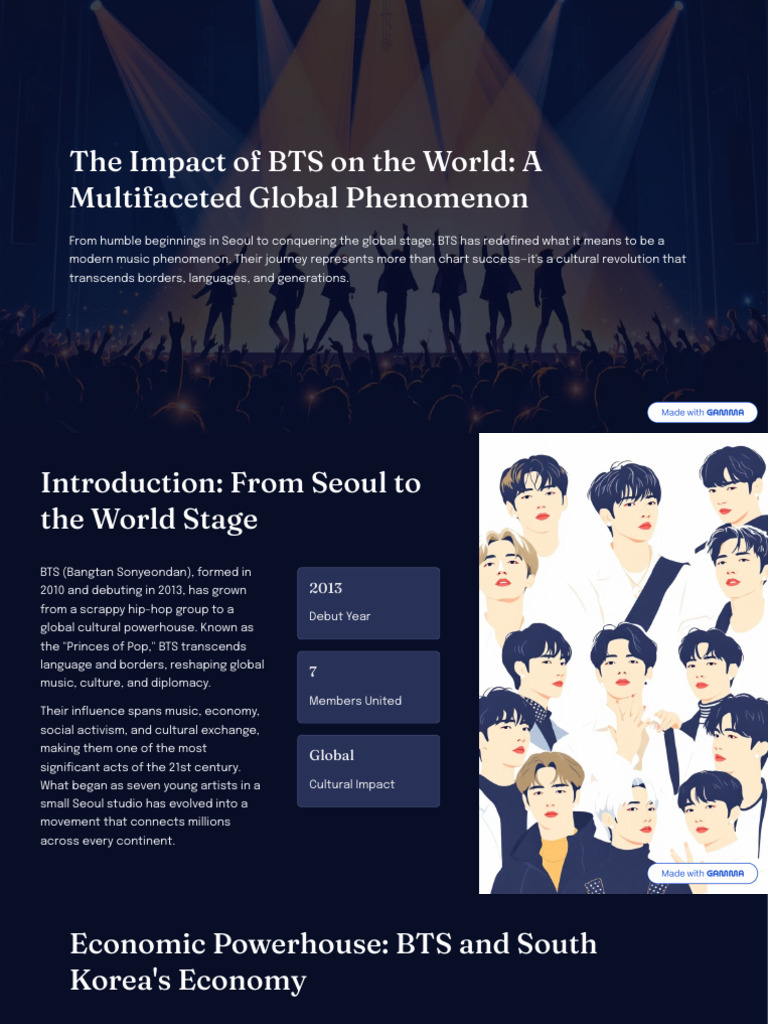 The Impact of BTS On The World A Multifaceted Global Phenomenon | PDF ...