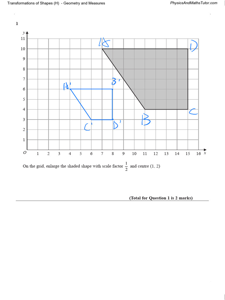 Transformations of Shapes Practice | PDF | Shape | Geometric Shapes