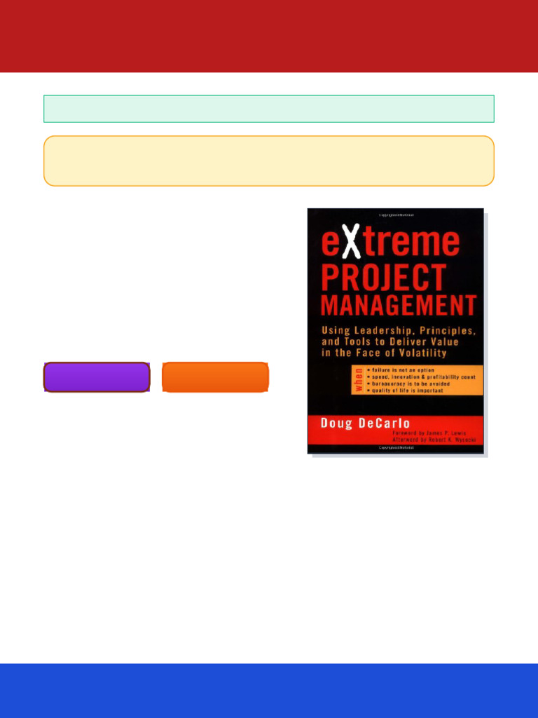 eXtreme Project Management Using Leadership Principles and Tools to ...