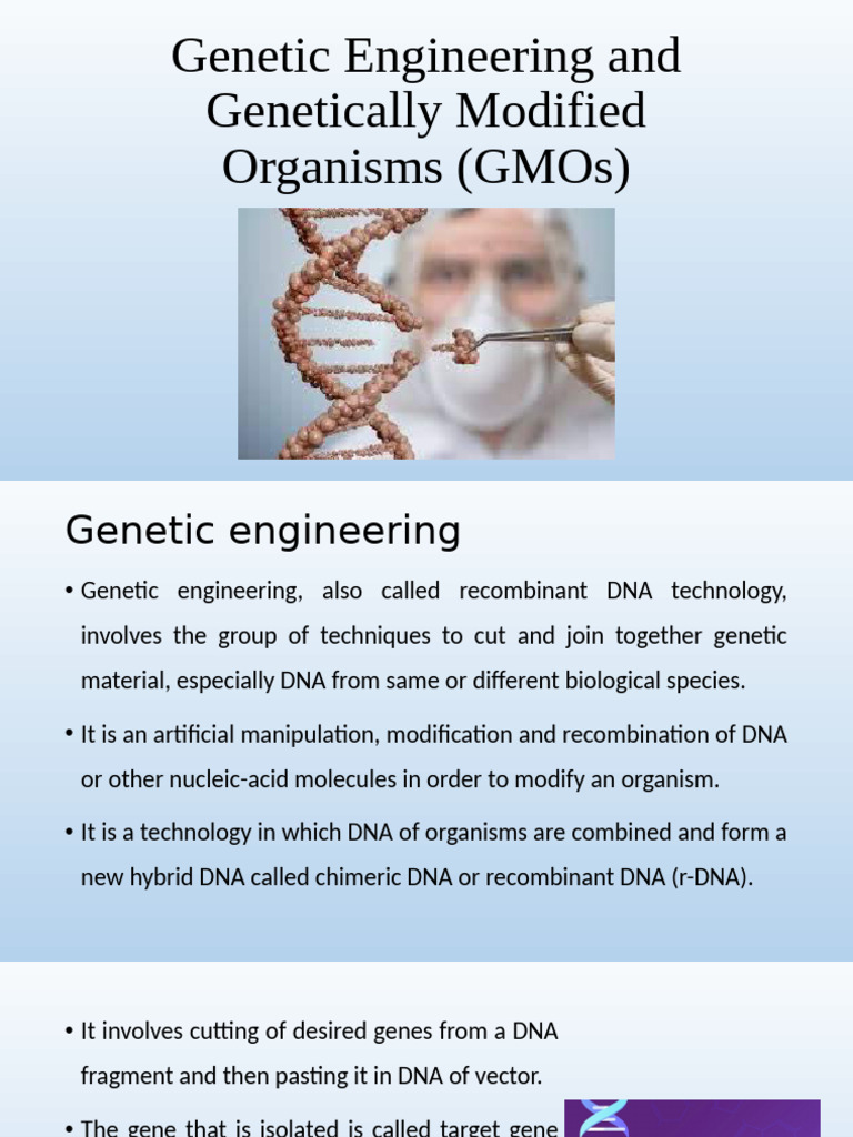 Genetic Engineering and Genetically Modified Organisms (GMOs_c0007297 ...