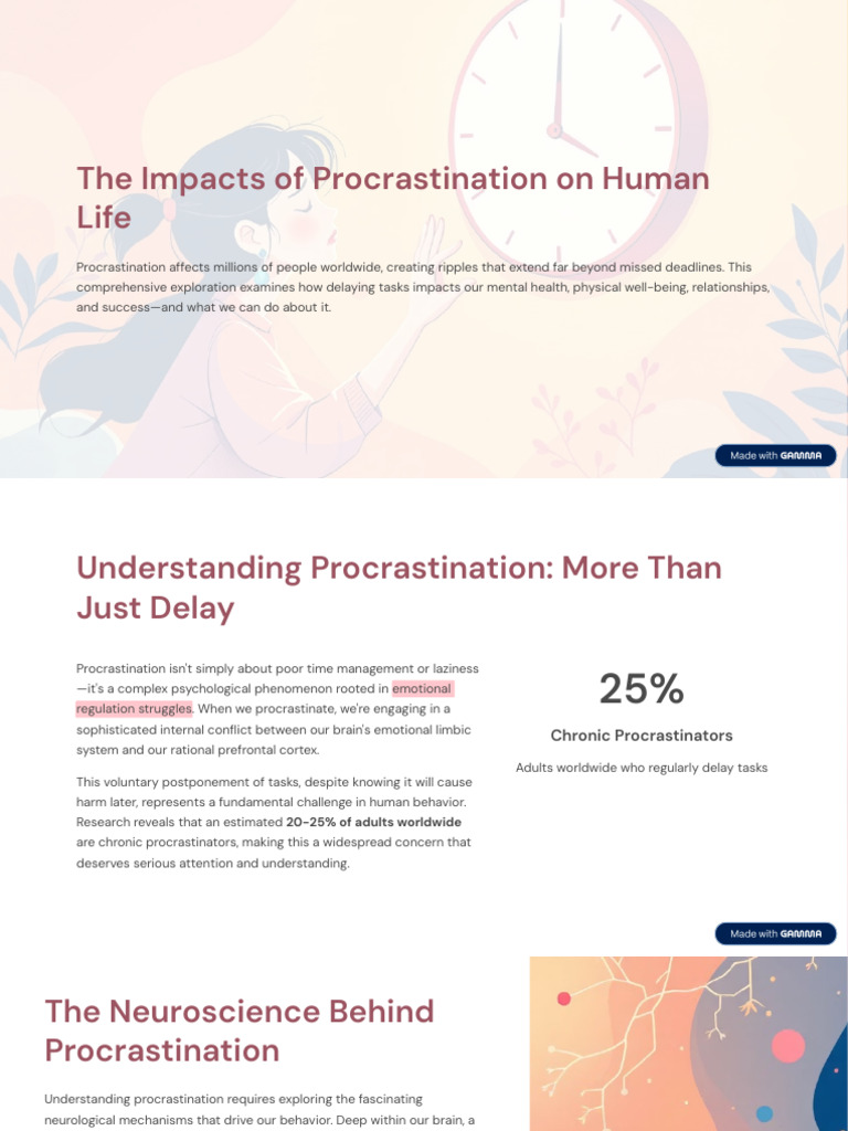 Effects of Procrastination on Well-Being | PDF | Professional Skills ...