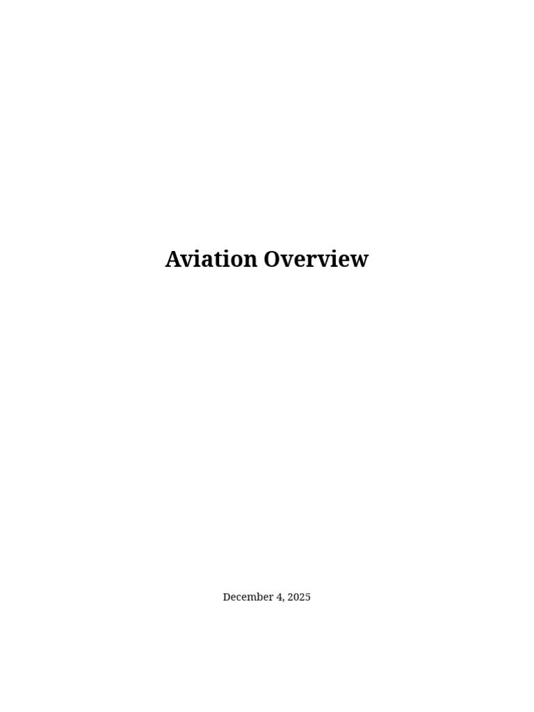 Aviation Overview | PDF | Aviation | Airplane