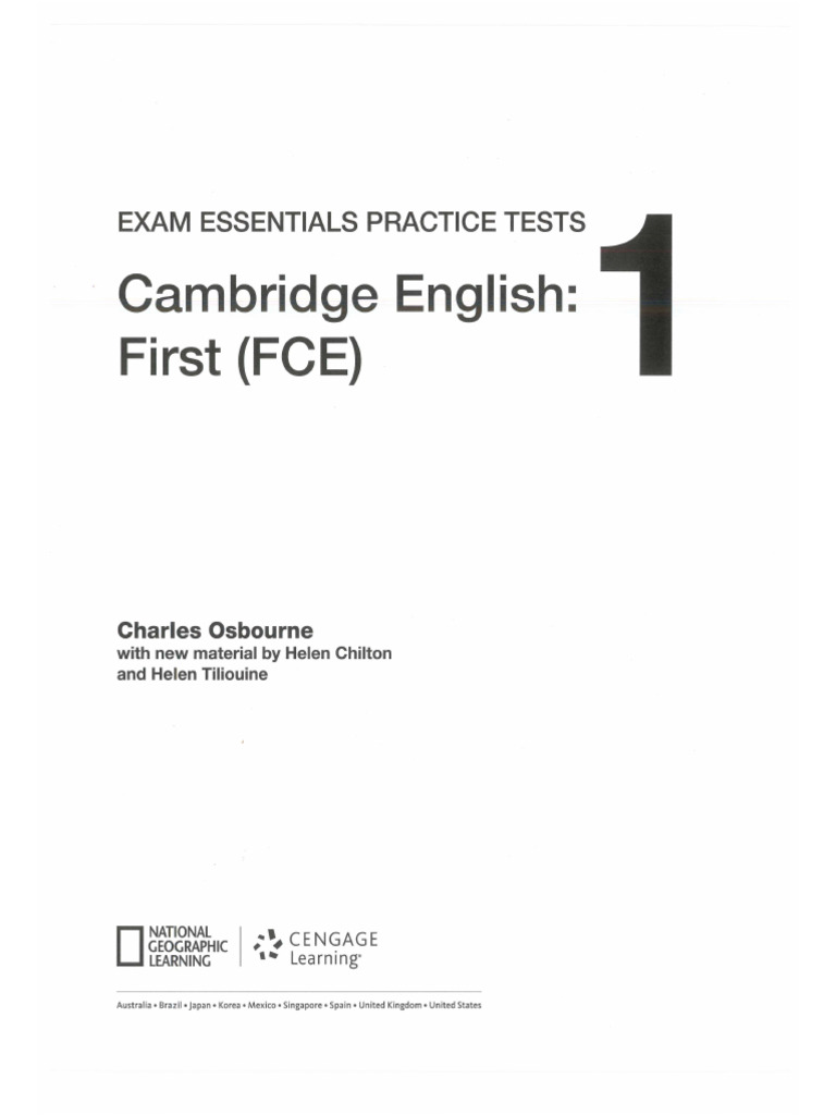 FCE Exam Essentials Practice Tests 1 Test 6 | PDF