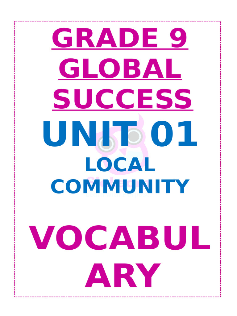 Grade 9 Global Success Unit 01 Vocabulary Practice With No Ak | PDF