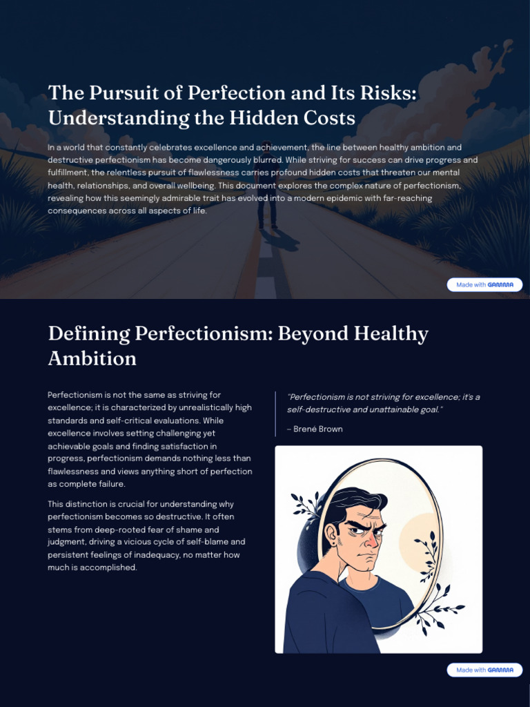The Pursuit of Perfection and Its Risks Understanding the Hidden Costs ...