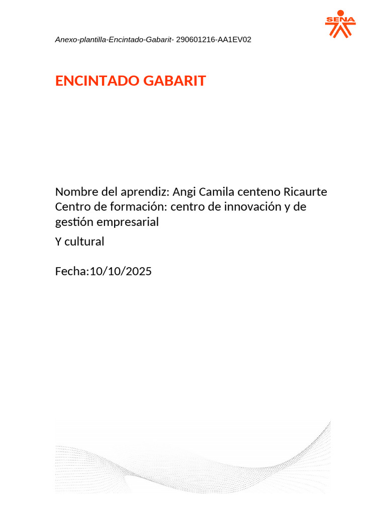 Anexo Plantilla Encintado Gabarit Angi Centeno | PDF