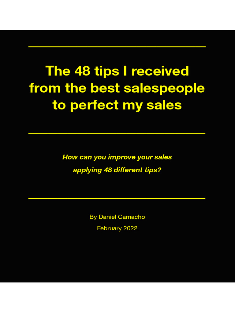 48 Sales Tips for Success | PDF | Sales