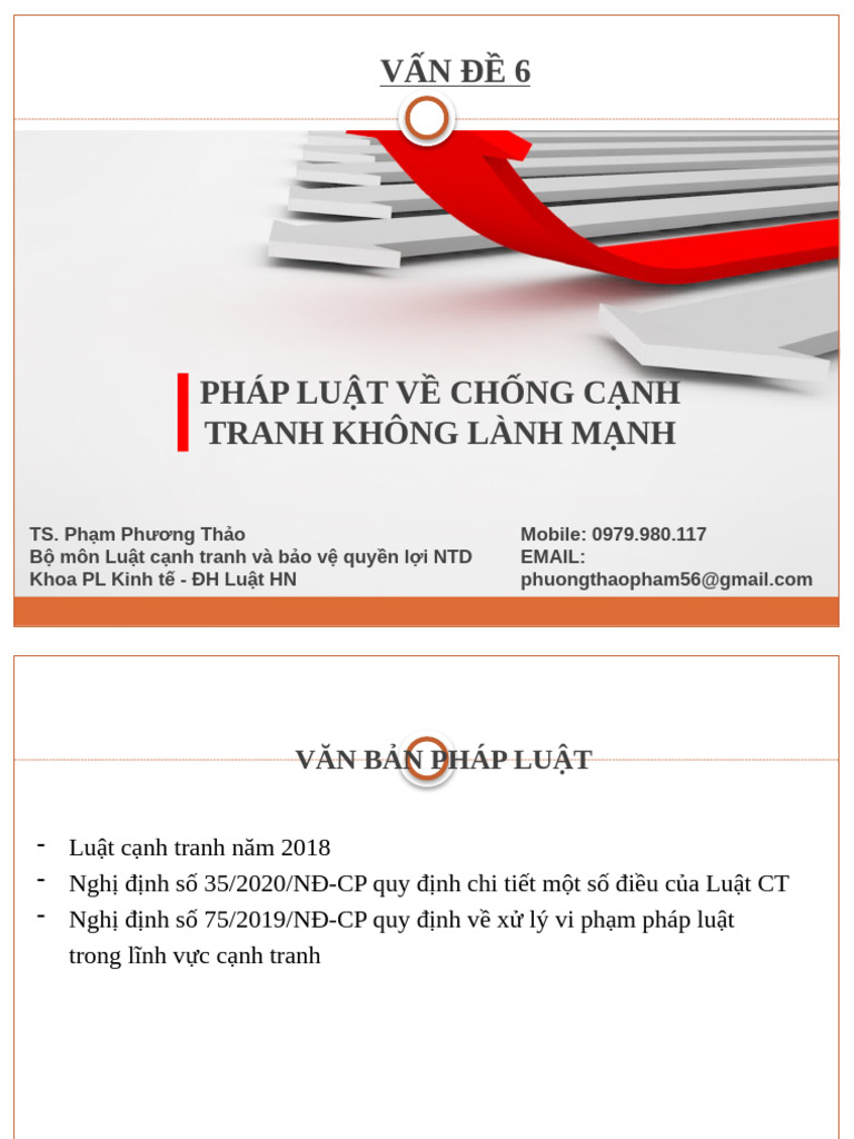 Váº N Ä Á 6 - Canh Tranh Khong Lanh Manh 2019 | PDF
