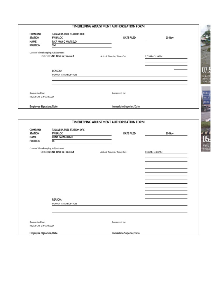 FV Baloc - Tkap, Ot, Sil Form | PDF | Labor Relations | Labor