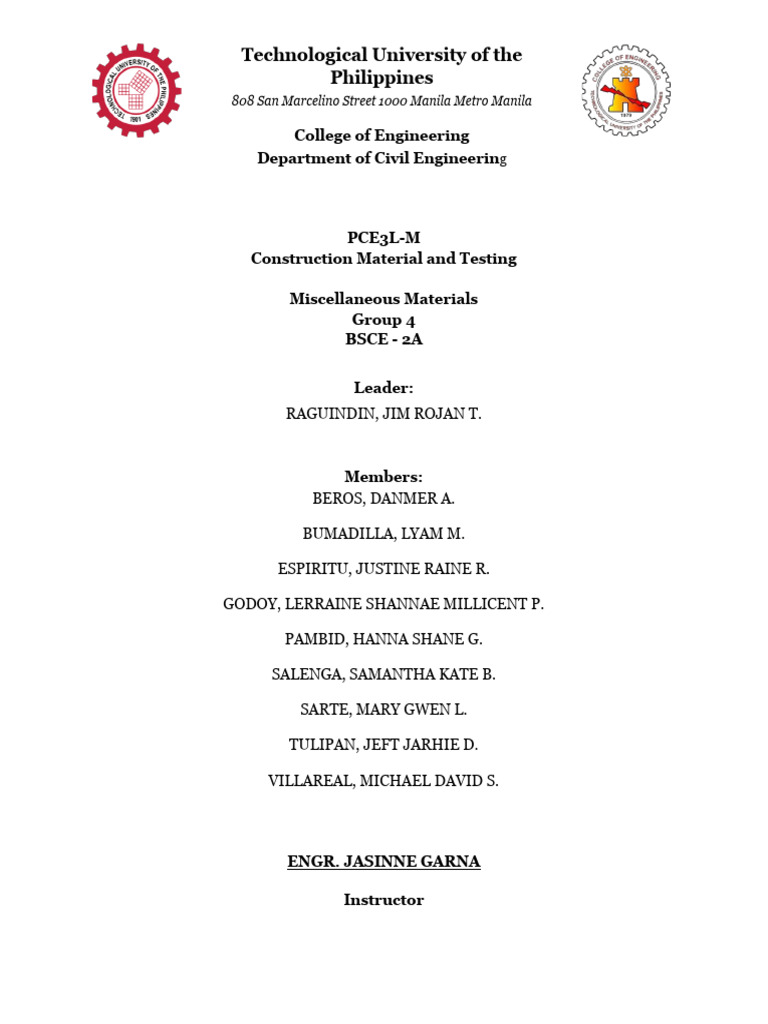 Group 4_ Miscellaneous Materials_written Report | PDF | Corrosion | Lumber