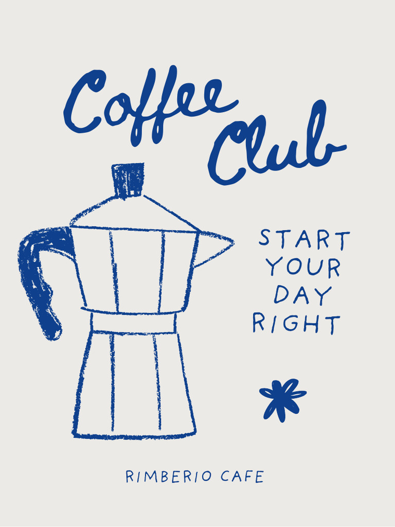 Blue Illustrative Simple Coffee Products Coffee Poster - 20251204 ...
