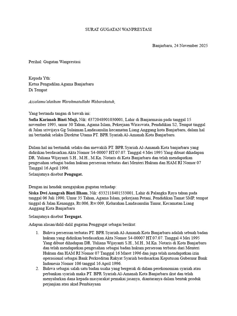 Wanprestasi | PDF