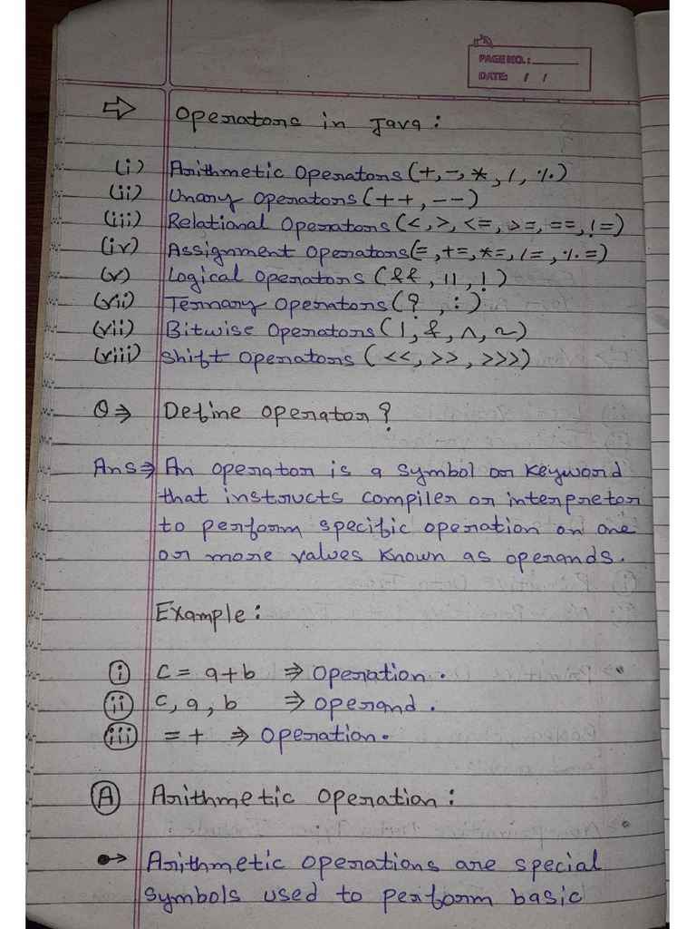 Java Notes Handwritten | PDF