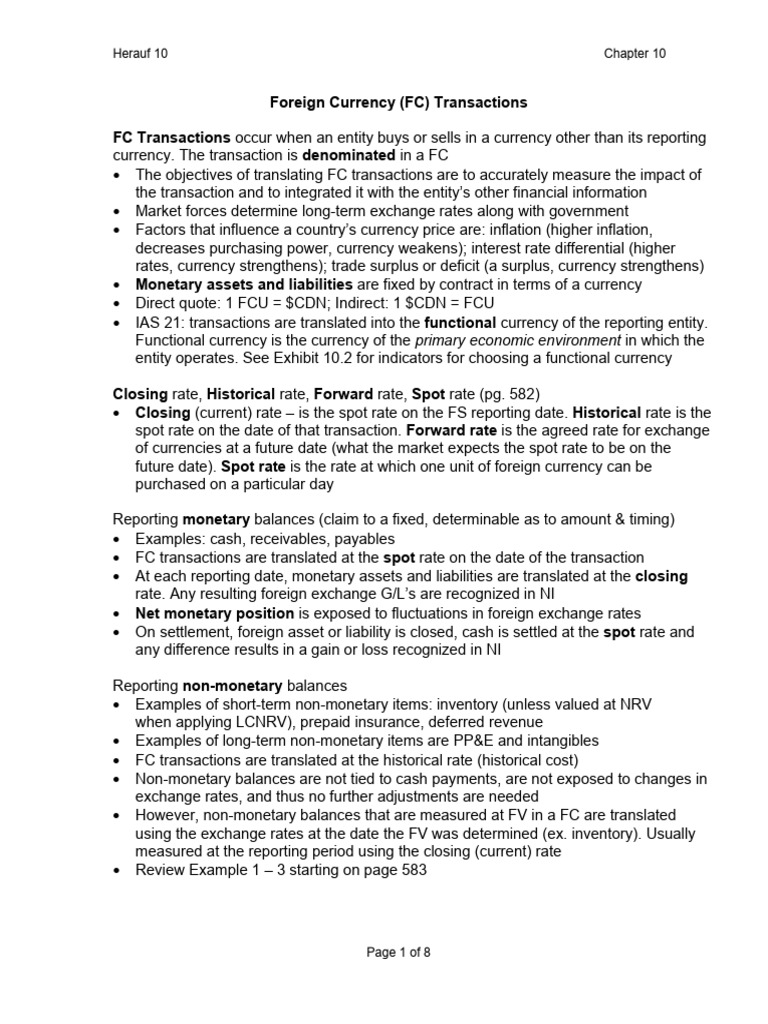 Ch 10 CN | PDF | Hedge (Finance) | Exchange Rate