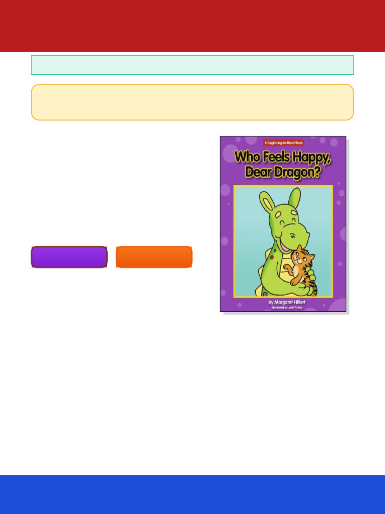 Who Feels Happy Dear Dragon Margaret Hillert Ebook Academic PDF Edition ...
