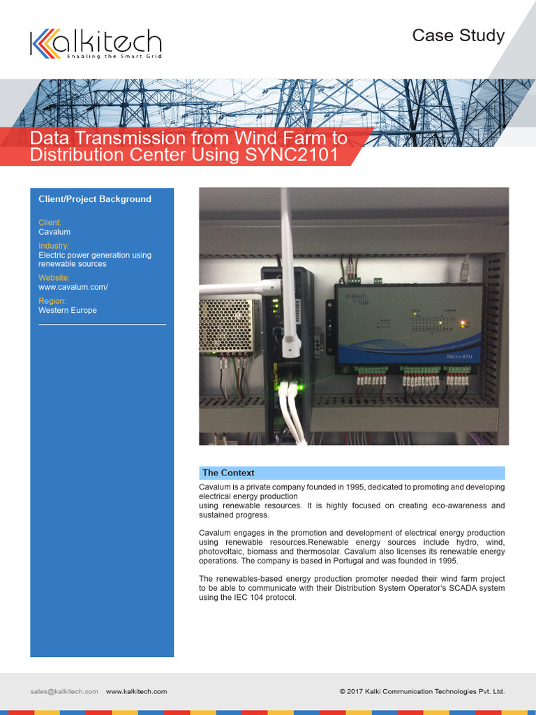 CS00xxxx - Kalkitech - Data Transmission From Wind Farm To Distribution ...