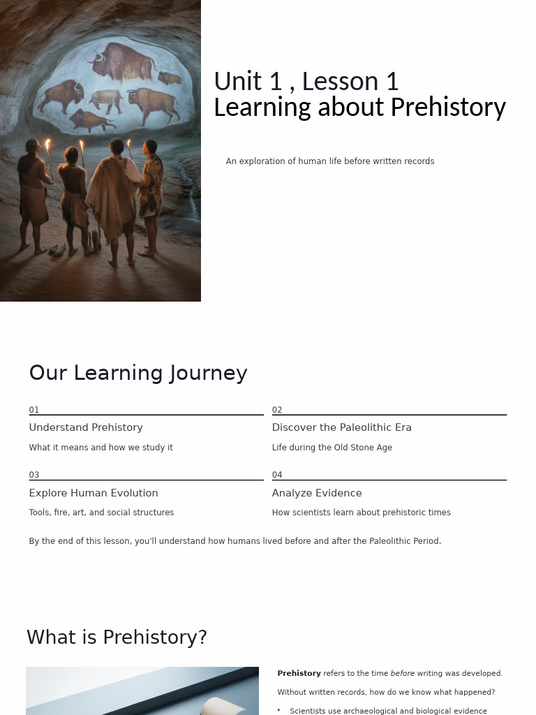 Understanding Prehistory and Paleolithic Life | PDF | Paleolithic ...