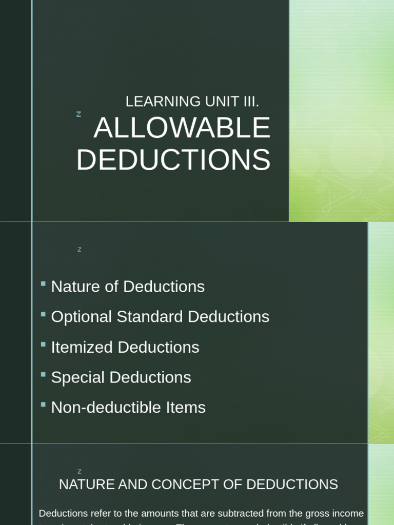 Understanding Tax Deductions Types | PDF | Tax Deduction | Expense
