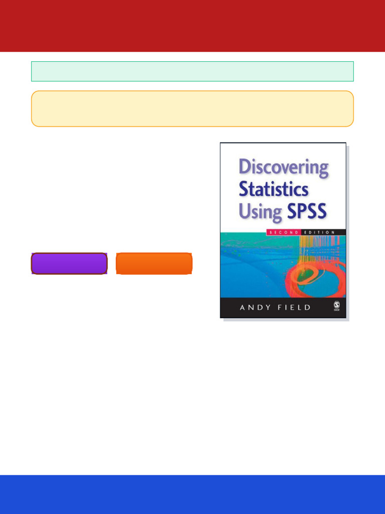 Discovering Statistics Using SPSS Introducing Statistical Methods S 2nd Edition Andy Field Ebook ...