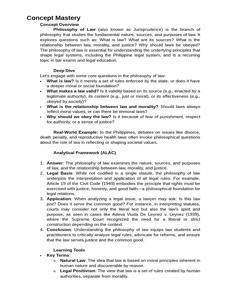 Philosophy of Law | PDF | Jurisprudence | Justice