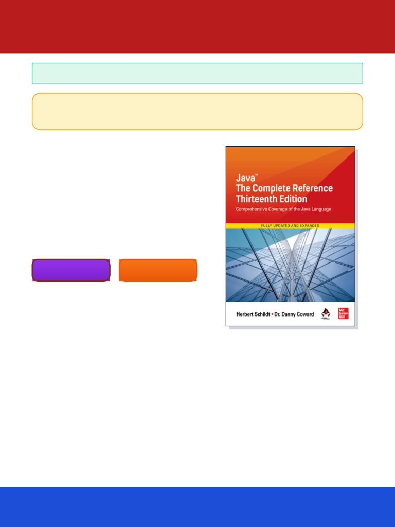 Java: The Complete Reference (Complete Reference Series) 13th Edition Schildt Updated 2025 Ebook ...
