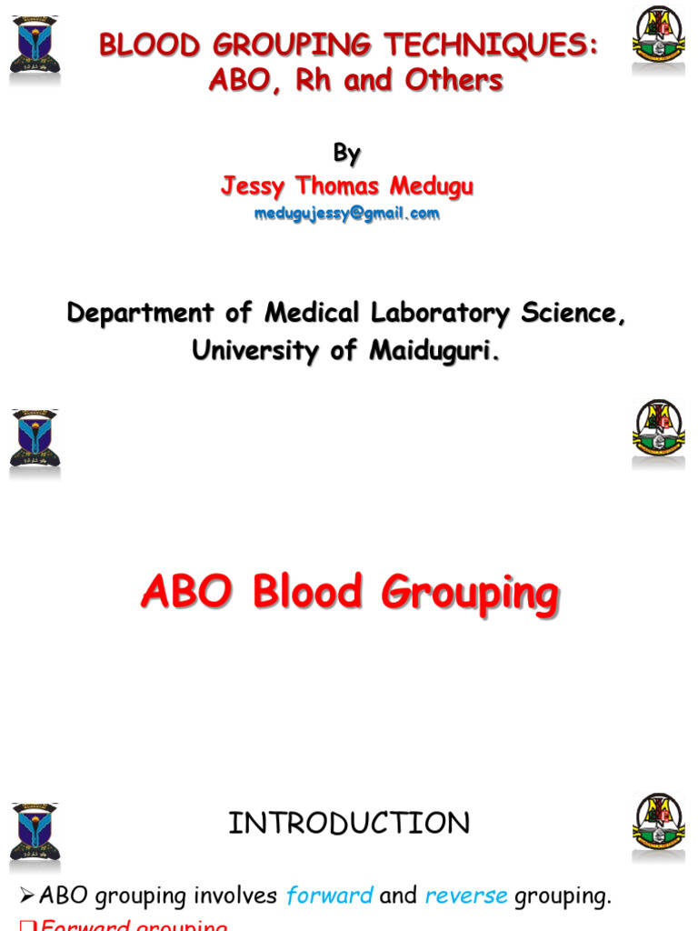 Blood Grouping Techniques Overview | PDF | Blood Plasma | Medical ...