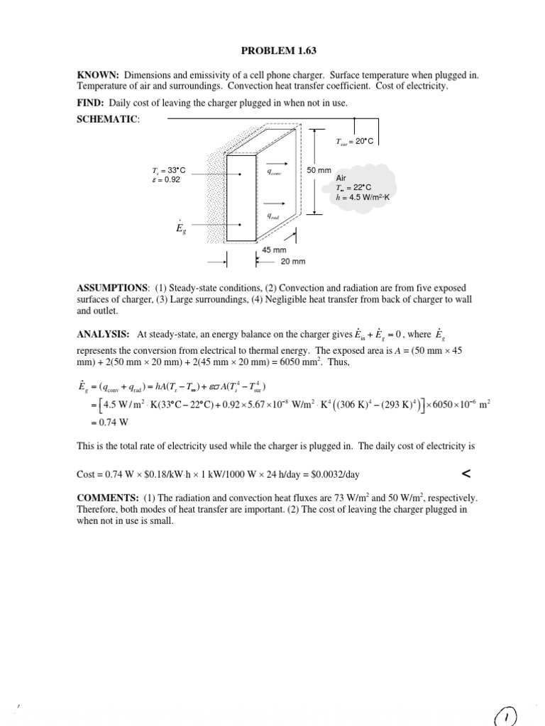 Test 1 Solution | PDF | Heat Transfer | Heat