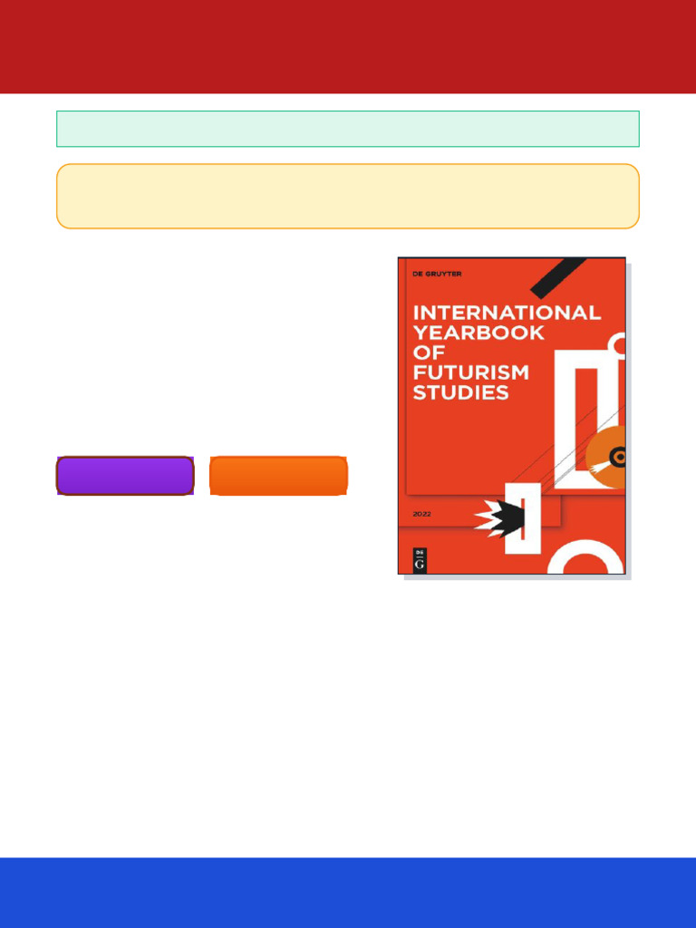 International Yearbook of Futurism Studies Volume 12 2022 Günter ...