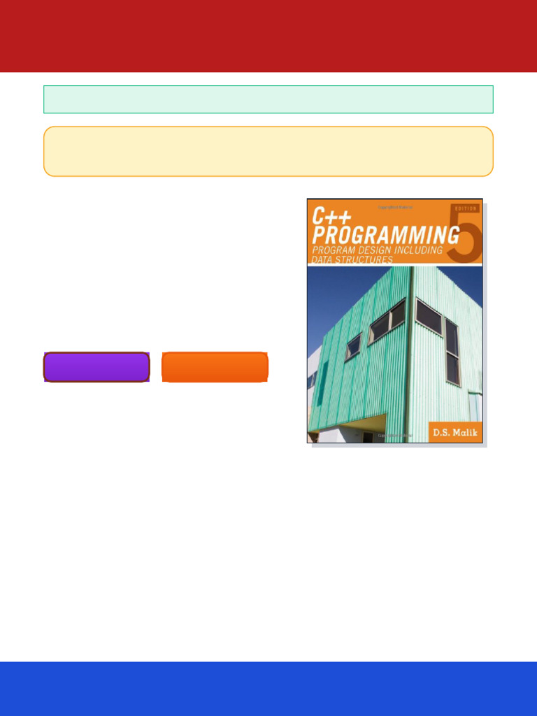 C Programming Program Design Including Data Structures 5th Edition D. S. Malik ebook text ...