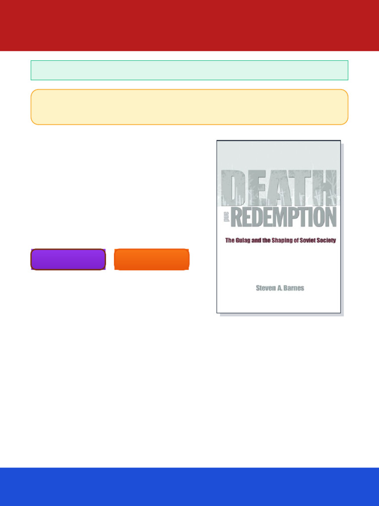Death and Redemption The Gulag and The Shaping of Soviet Society Steven ...