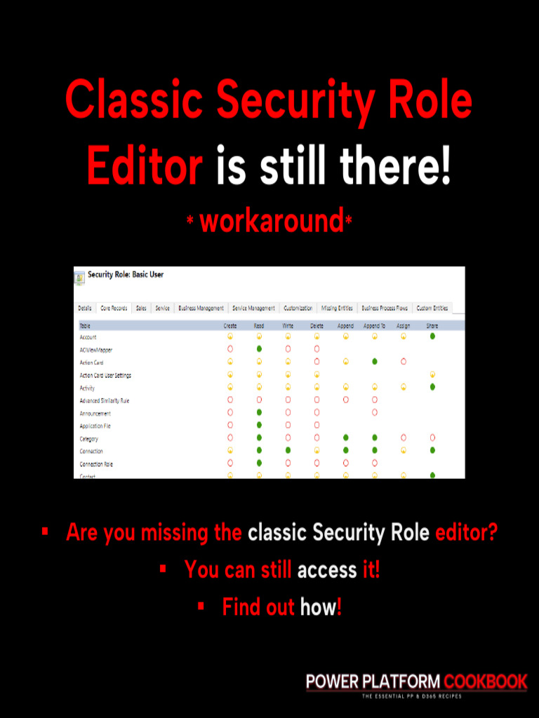 Security Roles - Classic UI | PDF