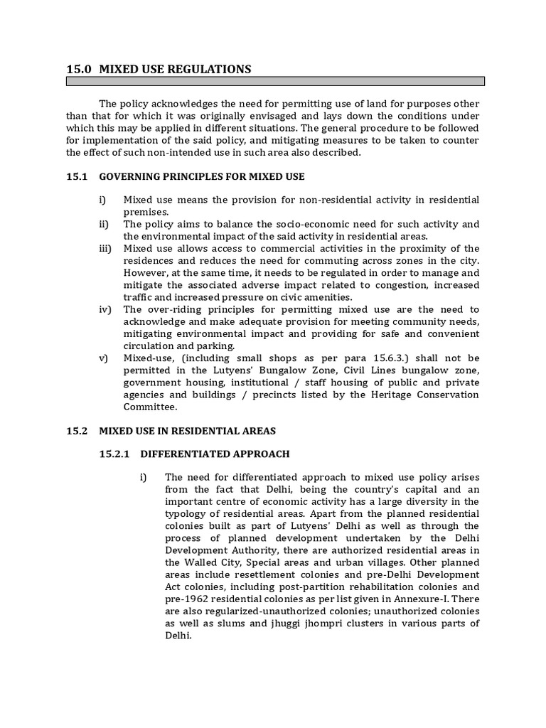 Mixed use land Master_Plan_for_Delhi_2021_text_report | PDF | Mixed Use ...