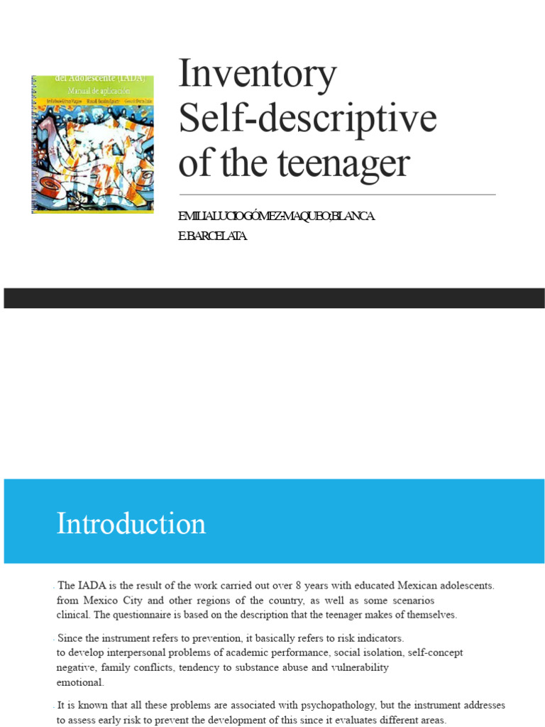 Adolescent Self-Description Inventory | PDF | Adolescence | Self Concept