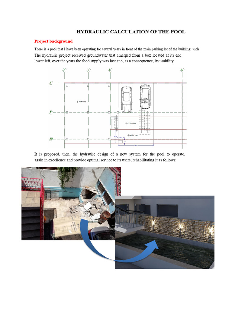 Hydraulic Design for Pool Rehabilitation | PDF | Filtration | Pump
