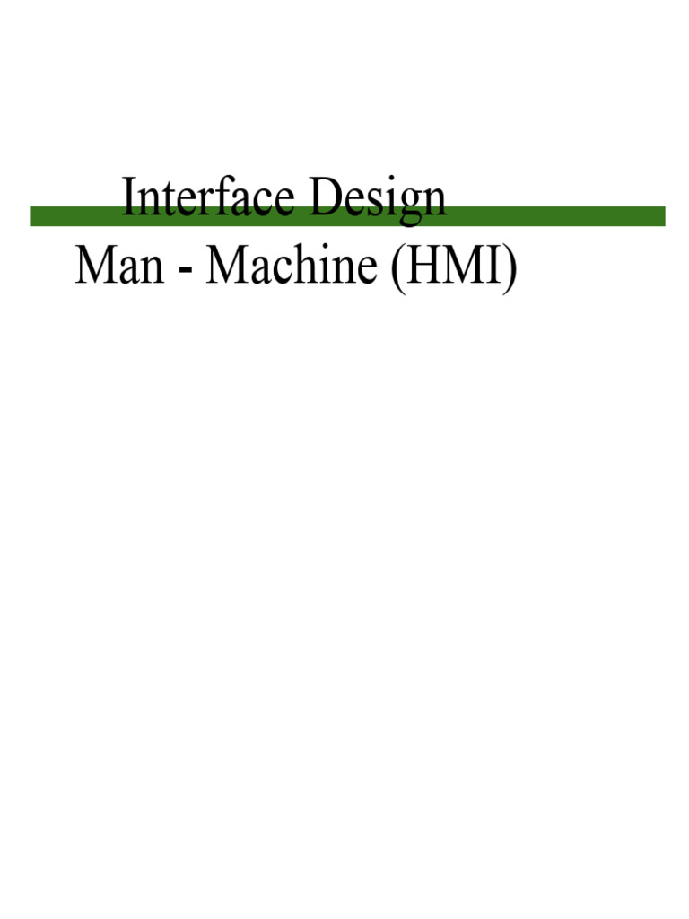 Human-Machine Interface Design | PDF | User Interface | Human–Computer Interaction