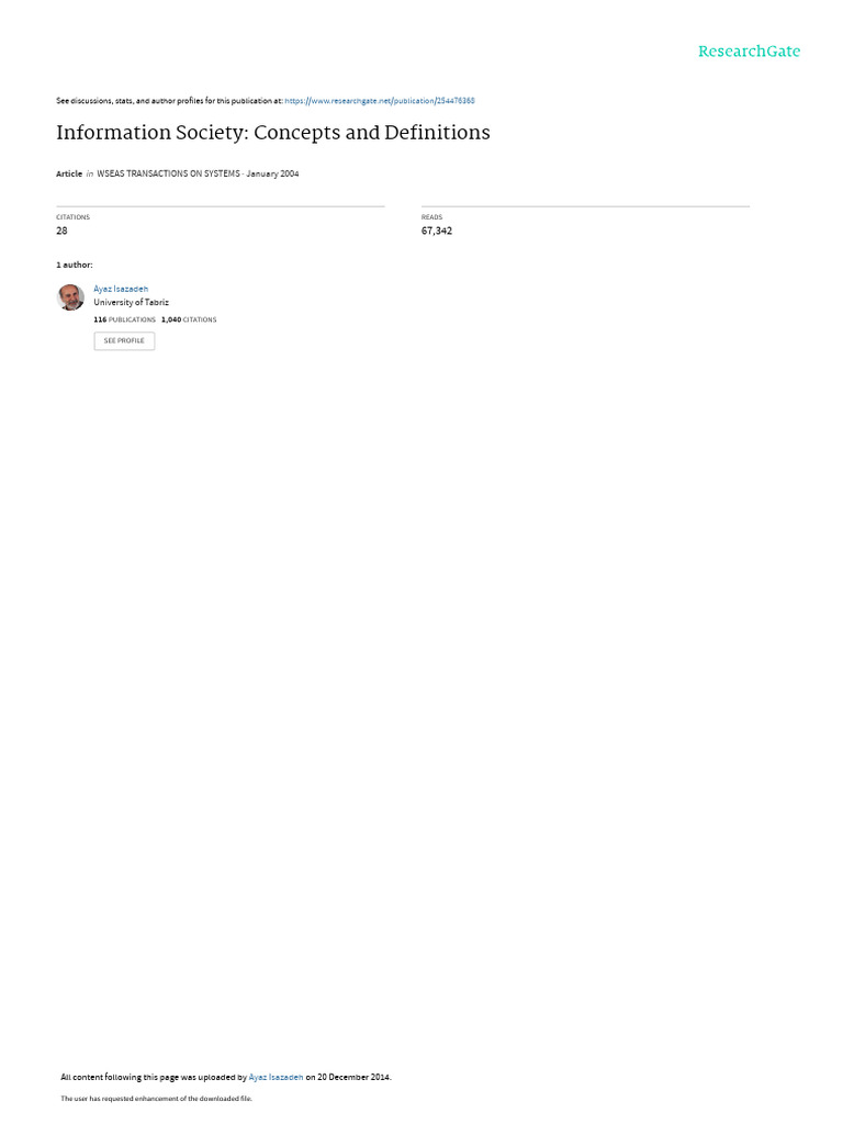Information Society Concepts Explained | PDF | Function (Mathematics ...