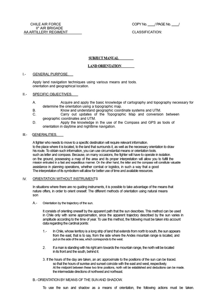 Land Navigation Techniques Manual | PDF | Topography | Geodesy