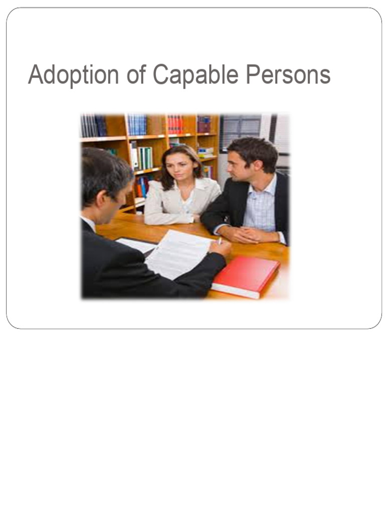 Adoption of Capable Persons | PDF | Birth Certificate | Notary Public