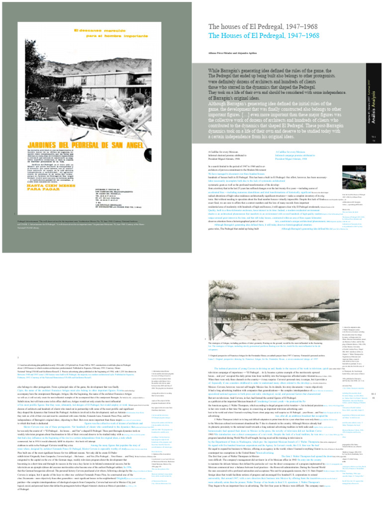 El Pedregal Houses: 1947-1968 Overview | PDF | Mexico