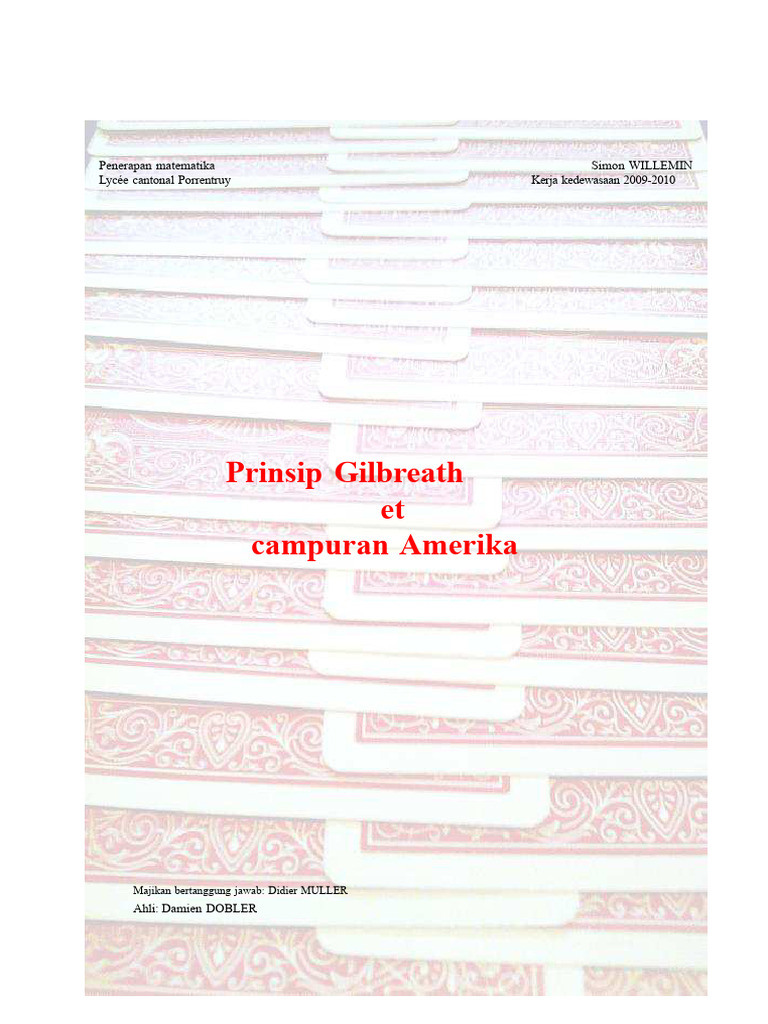 Penerapan Prinsip Gilbreath dalam Campuran | PDF